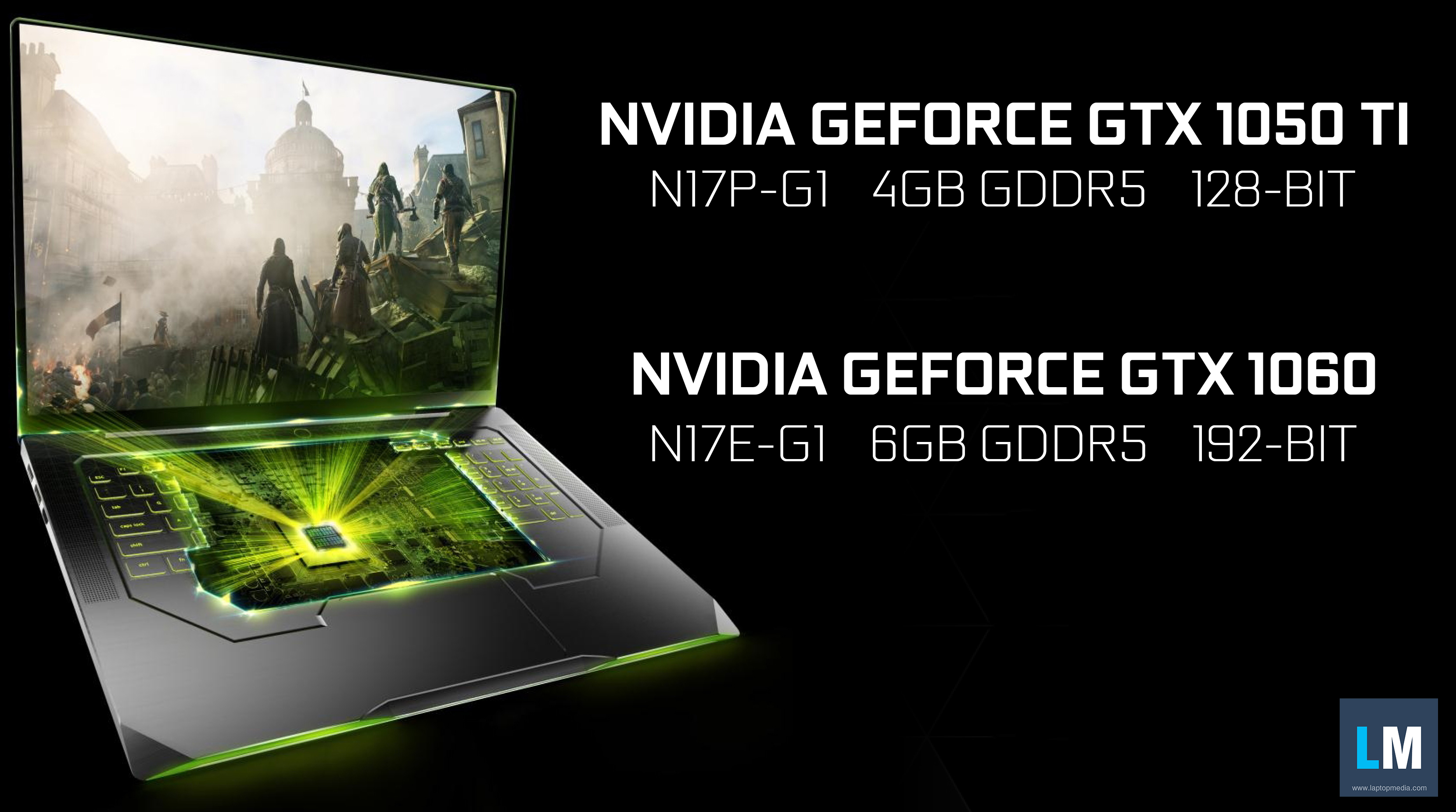 NVIDIA GeForce GTX 1050 Ti and 1060 are going to be mobile successors to the GTX 950M and 960M ...