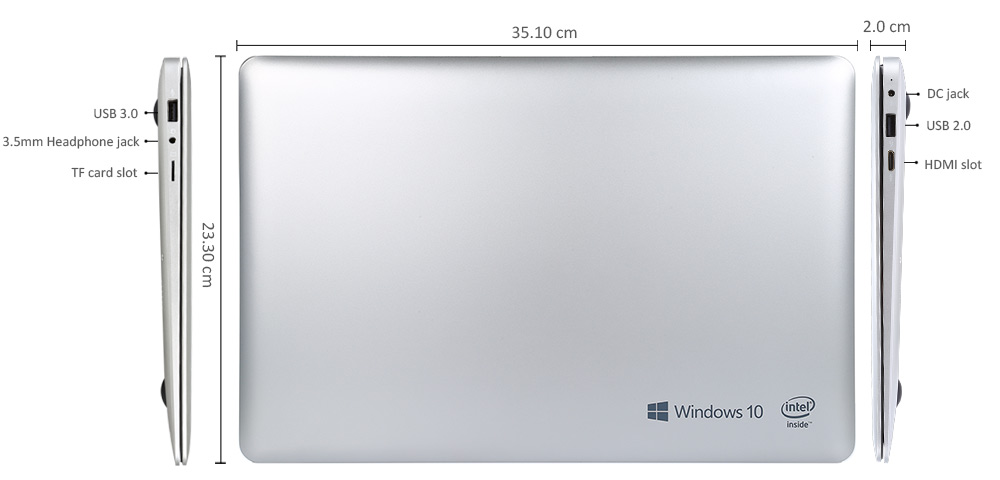 PiPO Work-W9S is a stylish and ultra-cheap notebook with Windows 10 ...