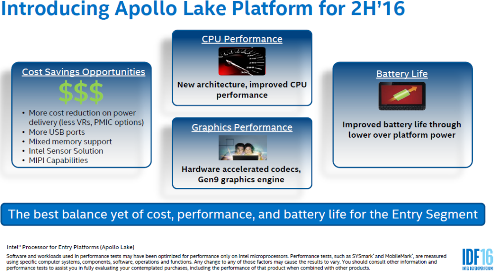 Intel's budget Apollo Lake processors will deliver largely improved ...