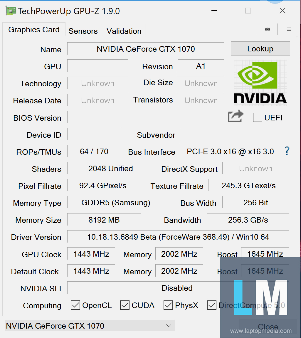 Mobile GeForce GTX 1070 specs confirmed: more CUDA cores and more TMUs ...