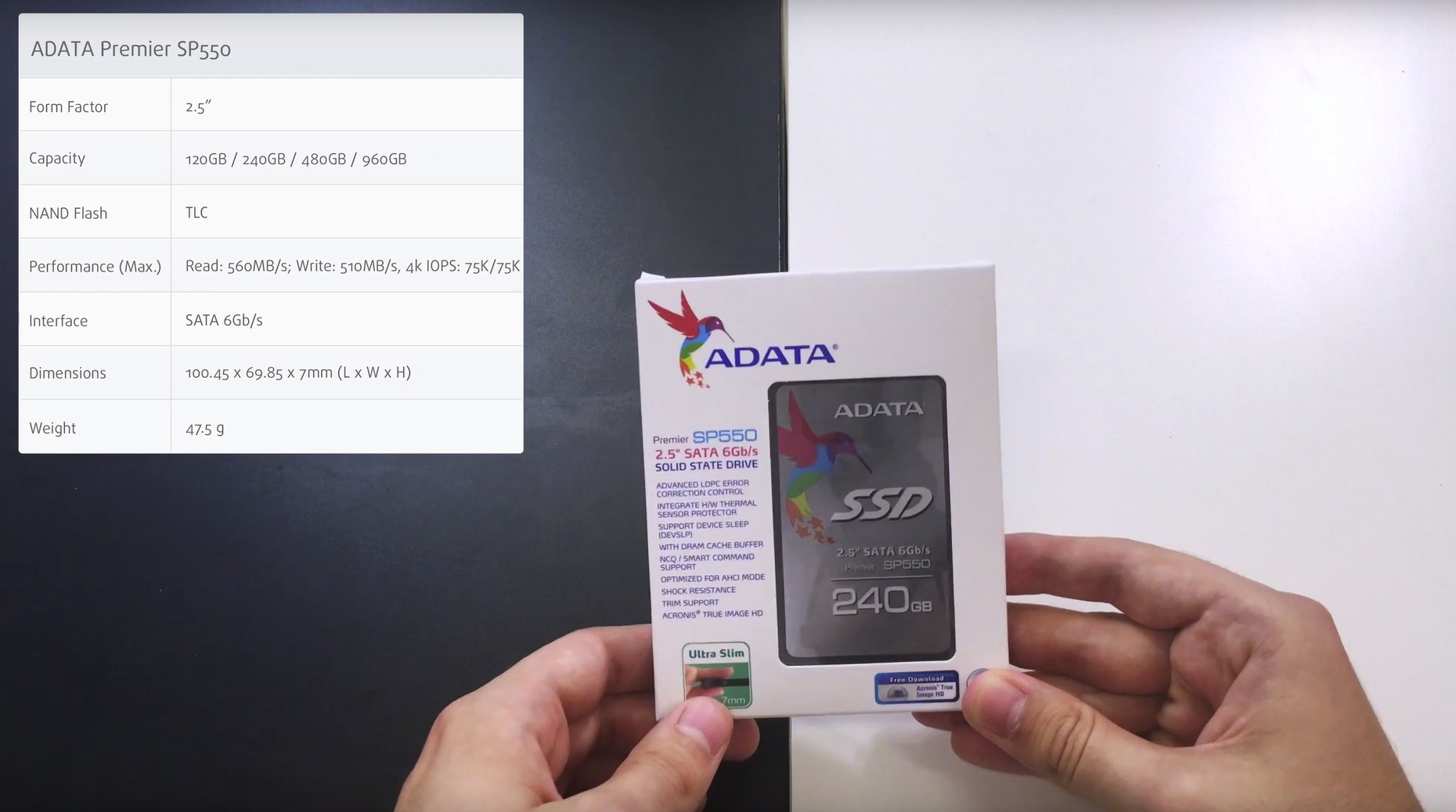 ADATA Premier SP550 SSD - video unboxing and first impressions ...