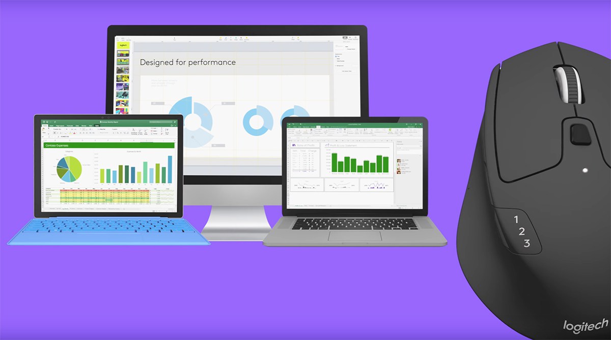 The new Logitech M720 Triathlon mouse has a small panel that allows you ...