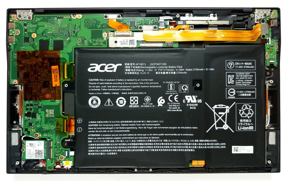 Inside Acer Swift 7 (SF714-52T) - disassembly and upgrade options ...