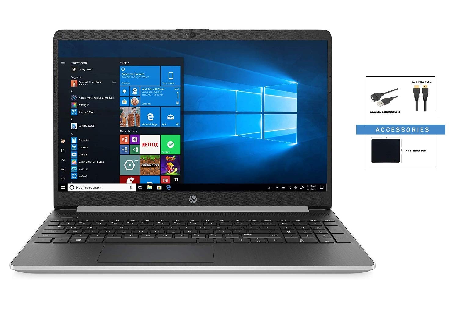 HP 15 - i3-1005G1 · UHD Graphics G1 · 15.6”, HD (1366 x 768), TN · 512GB SSD · 8GB DDR4 ...