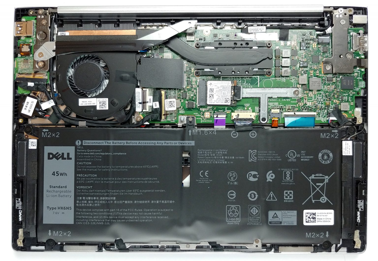 Inside Dell Inspiron 13 7391 2-in-1 - disassembly and upgrade options ...