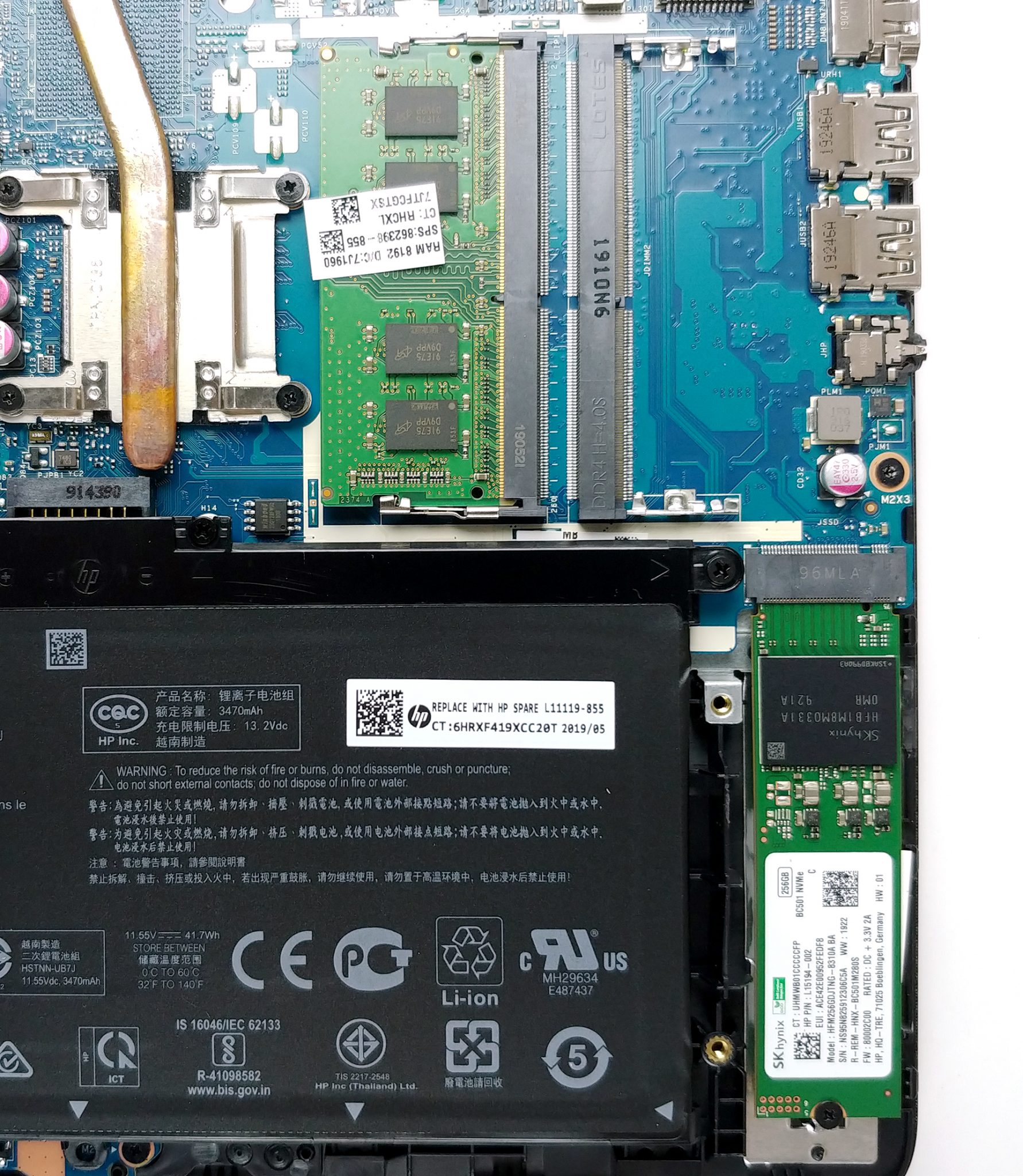 Inside HP 15 (15-db1000) - disassembly and upgrade options ...