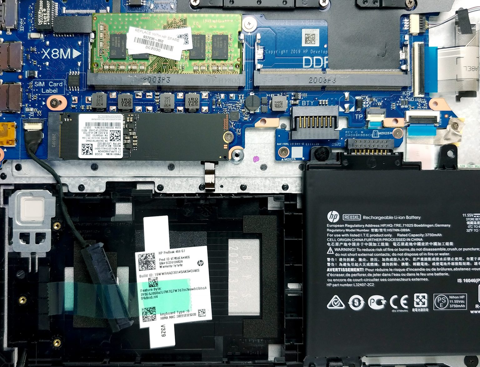 Inside HP ProBook 450 G7 - disassembly and upgrade options ...