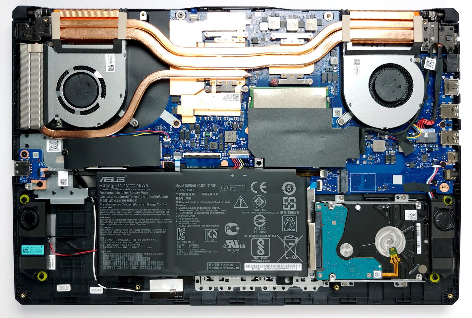 Inside ASUS TUF A17 (FA706) (AMD Ryzen 7 4800H) - disassembly and ...