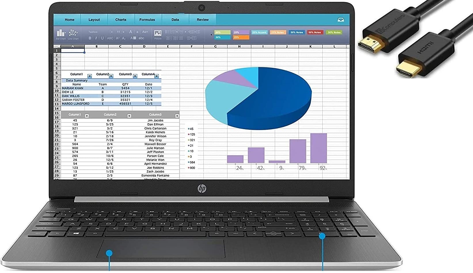 HP 15 (15-dy1000) - i5-1035G1 · UHD Graphics G1 · 15.6”, HD (1366 x 768 ...