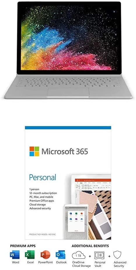 Microsoft Surface Book 2 (PGU-00002) - i5-8350U · UHD Graphics 620 · 13 ...