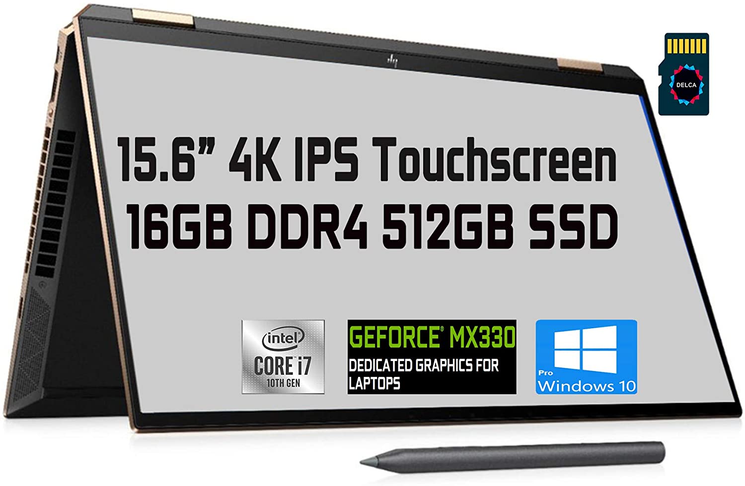 HP Spectre x360 15 (15-eb0000) - i7-10510U · MX330 25W · 15.6”, 4K UHD ...