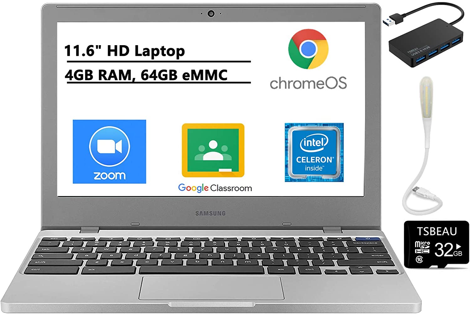 Samsung Chromebook 4 - Celeron N4000 · UHD Graphics 600 · 11.6”, HD ...