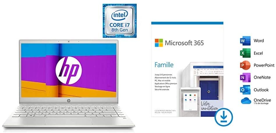 HP Pavilion 13 - i7-8565U · UHD Graphics 620 · 13.3”, Full HD (1920 x ...