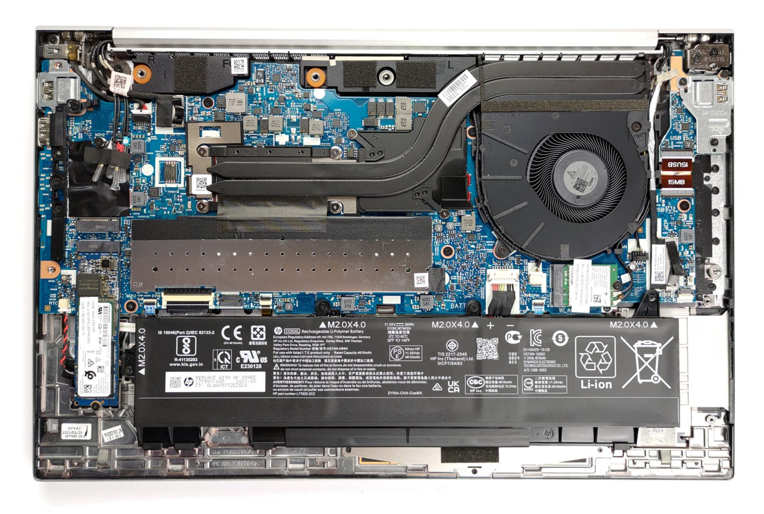 Inside HP EliteBook 850 G8 - disassembly and upgrade options | LaptopMedia.com