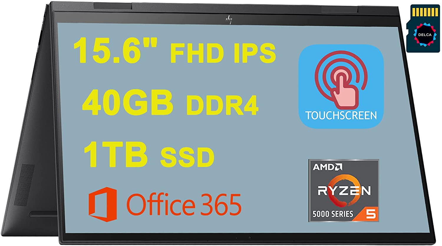 HP ENVY x360 15 - Ryzen 5 5500U · RX Vega 7 15W · 15.6”, Full HD (1920 ...