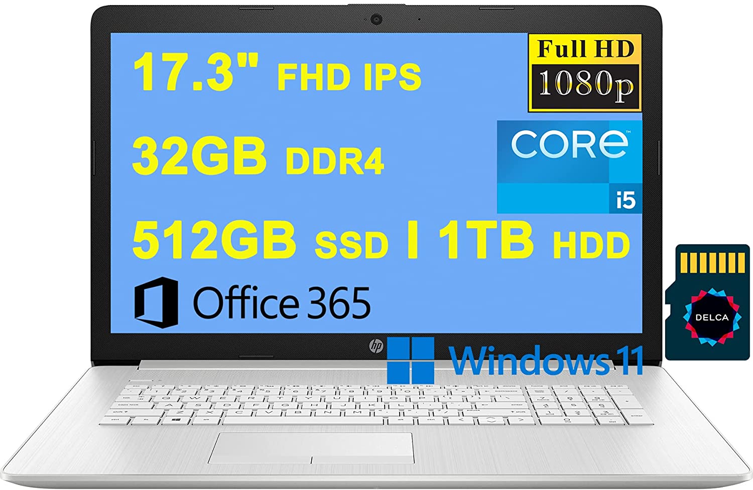 HP 17 · i5-1135G7 · Xe Graphics G7 80 EU · 17.3”, Full HD (1920 x 1080 ...