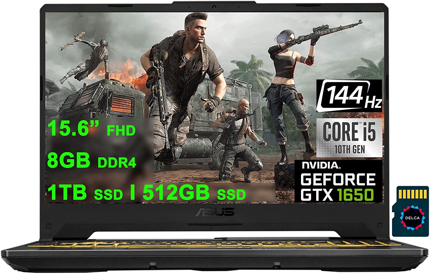 ASUS TUF Gaming F15 FX506 - i5-10300H · GTX 1650 · 15.6”, Full HD (1920 x 1080), 144 Hz, IPS ...
