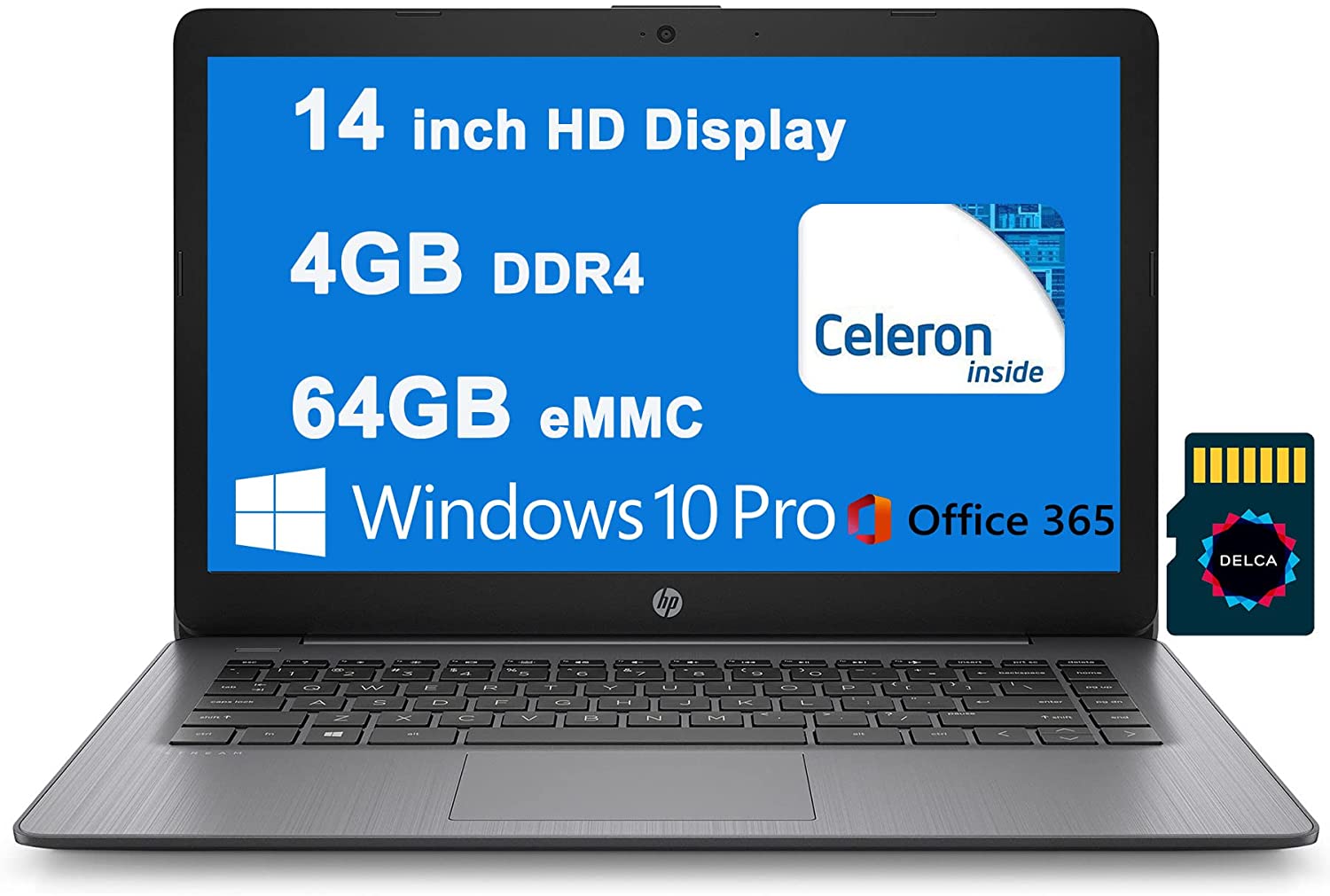 HP Stream 14 - Celeron N4000 · UHD Graphics 600 · 14.0”, HD (1366 x 768 ...