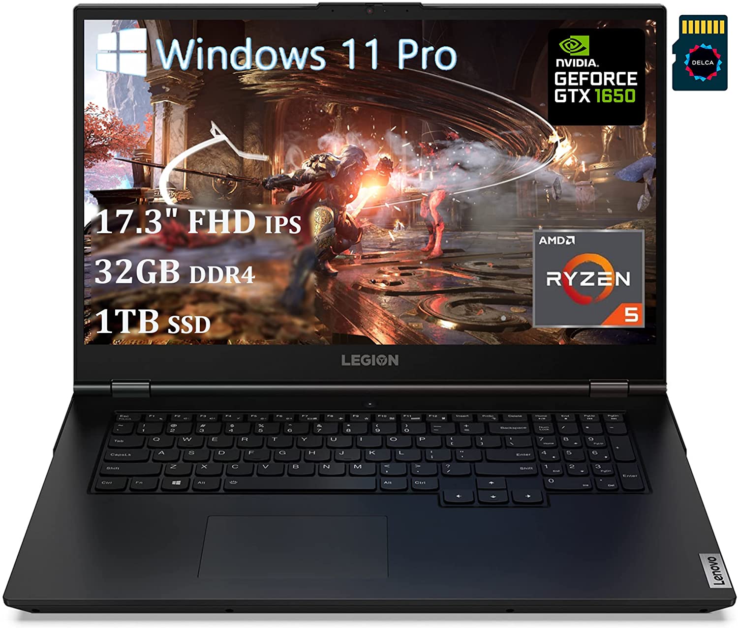 Lenovo Legion 5 17 - Ryzen 5 5600H · GTX 1650 · 17.3”, Full HD (1920 x ...