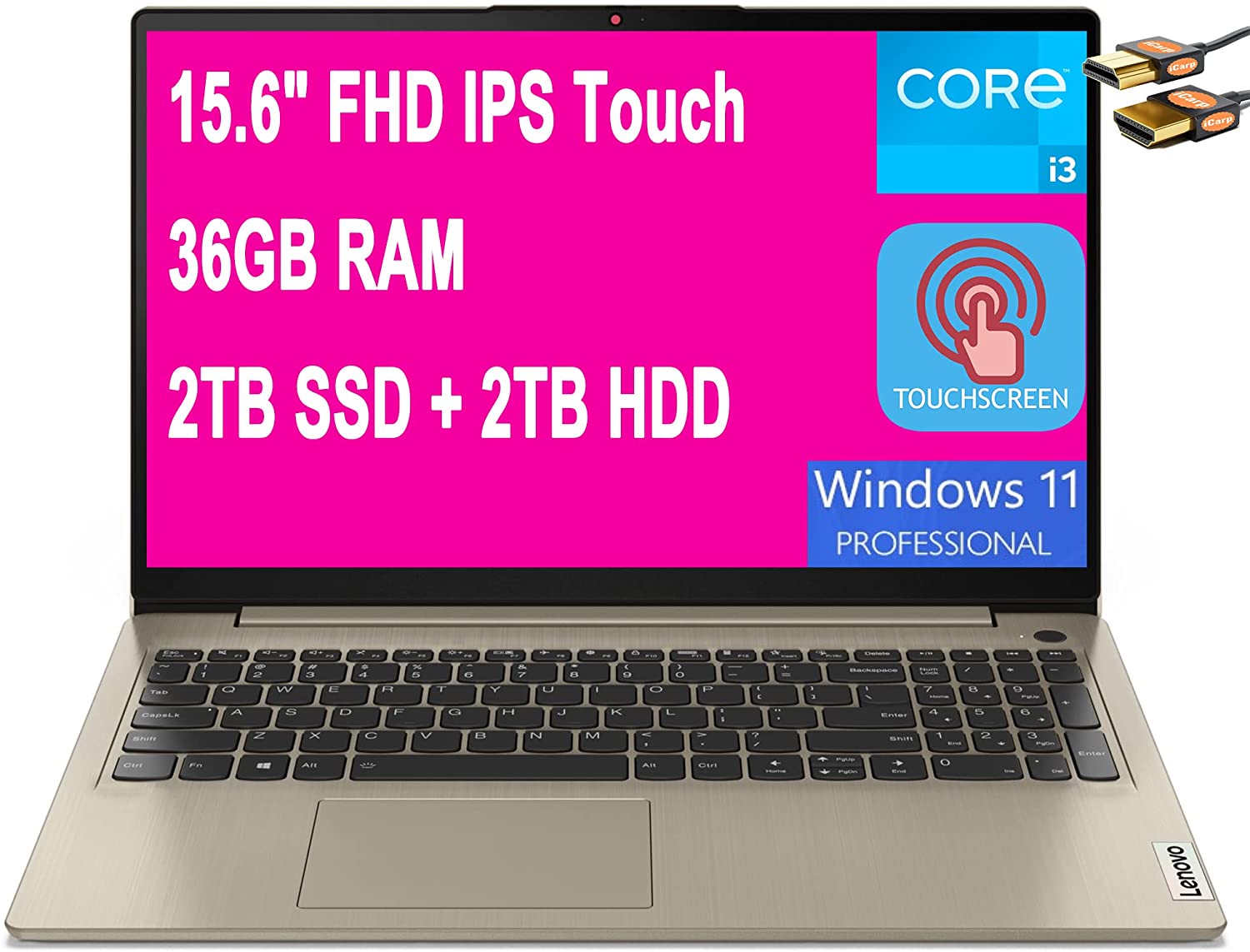 Lenovo IdeaPad 3i 15 - i3-1115G4 · UHD Graphics Xe G4 · 15.6”, Full HD (1920 x 1080), IPS · 2TB ...