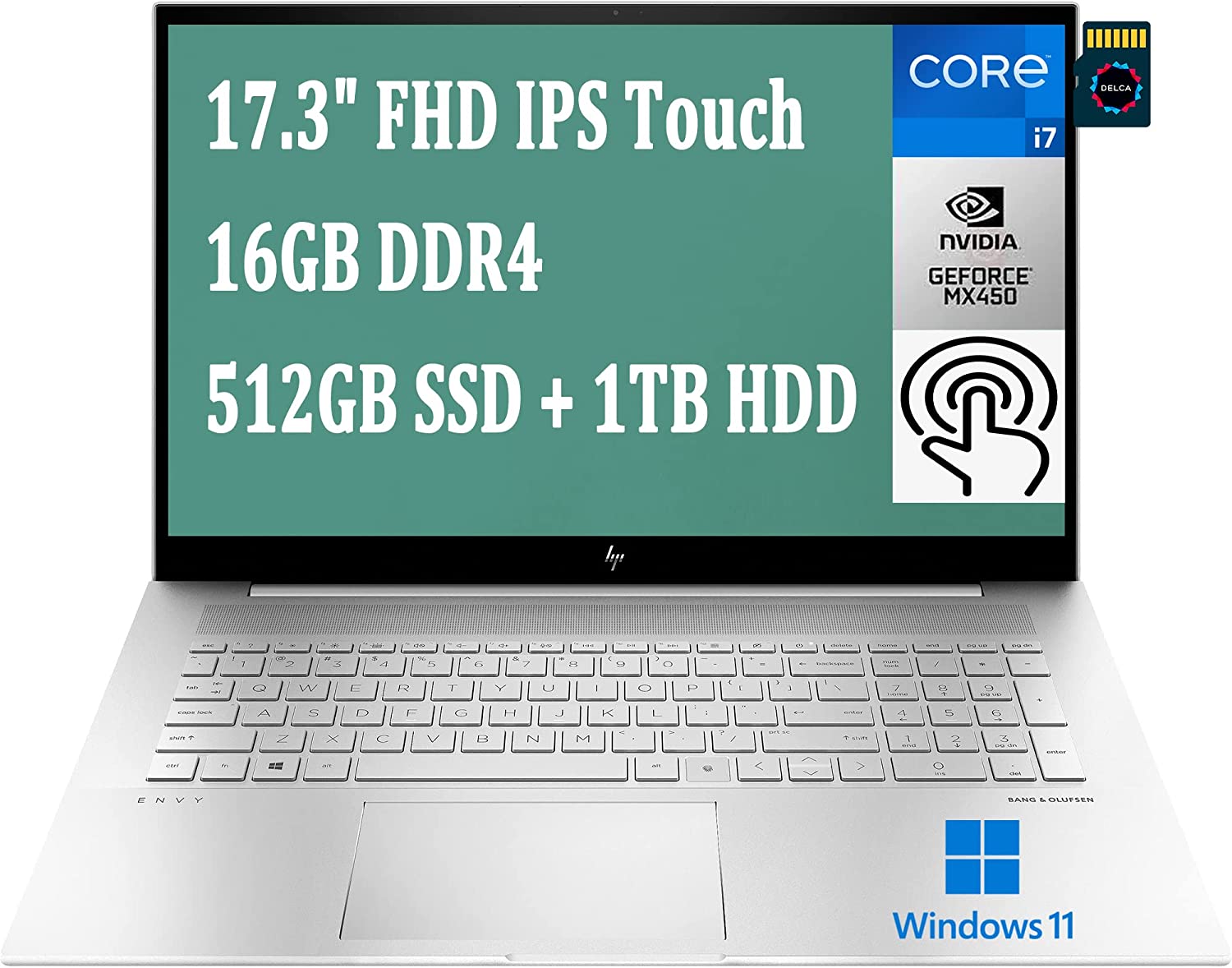 HP ENVY 17 - i7-1165G7 · MX450 · 17.3”, Full HD (1920 x 1080), IPS ...