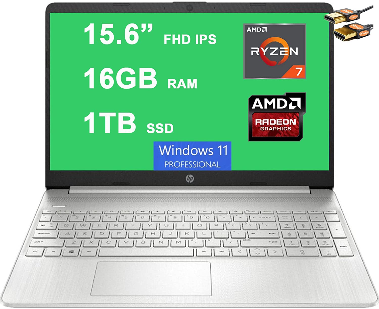 HP 15 - Ryzen 7 4700U · RX Vega 7 15W · 15.6”, Full HD (1920 x 1080 ...