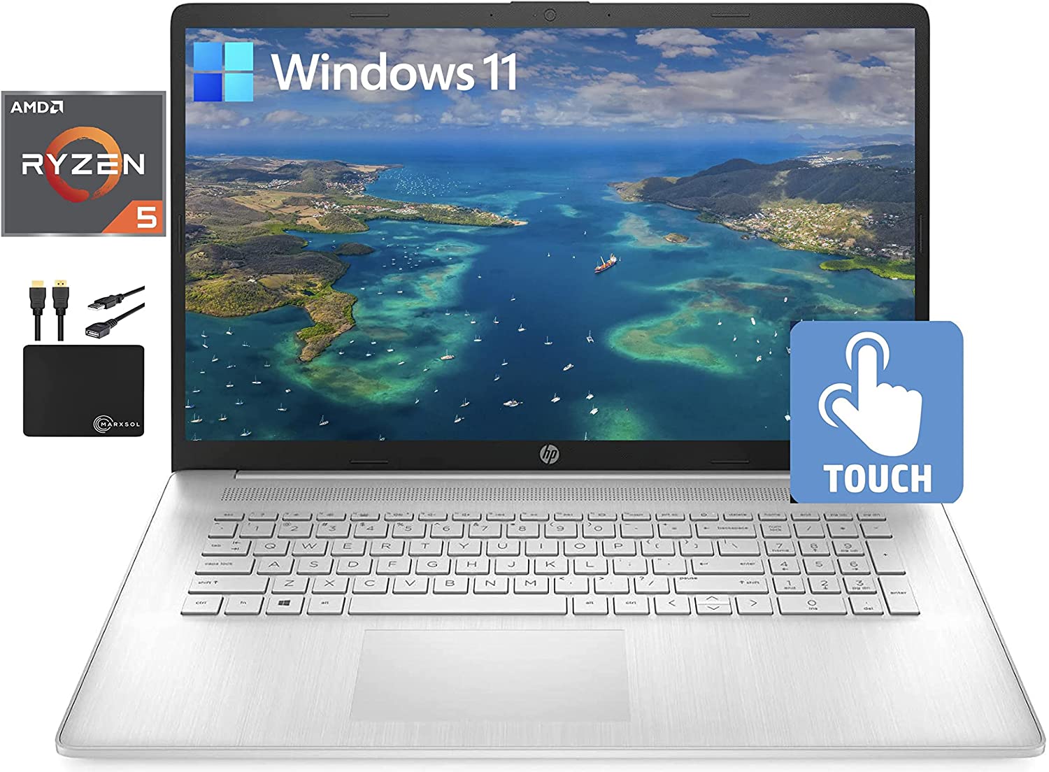 HP 17 - Ryzen 5 5500U · RX Vega 7 15W · 17.3”, HD+ (1600 x 900), TN ...
