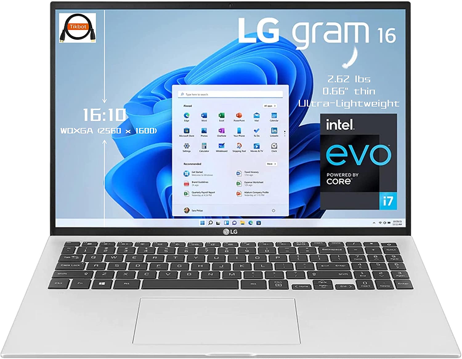 LG Gram 16 - i7-1165G7 · Xe Graphics G7 · 16.0", WQXGA (2560 x 1600 ...