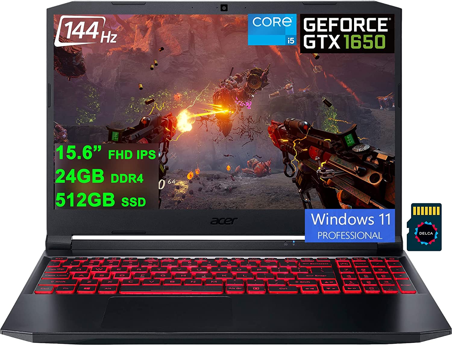 Acer Nitro 5 - i5-11400H · GTX 1650 · 15.6”, Full HD (1920 x 1080), 144 ...