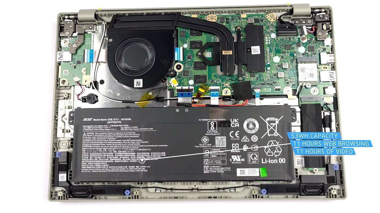 Inside Acer Aspire Vero (AV14-51) - disassembly and upgrade options ...