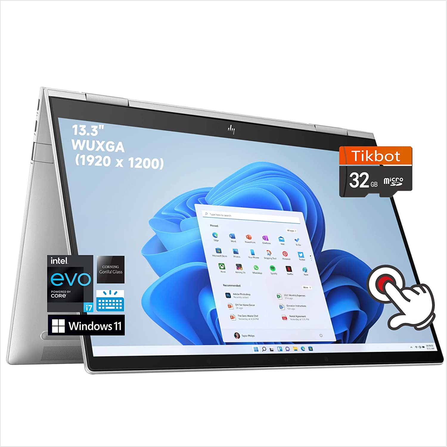 HP ENVY x360 13 - i7-1250U · Xe Graphics G7 · 13.3”, WUXGA (1920 x 1200 ...