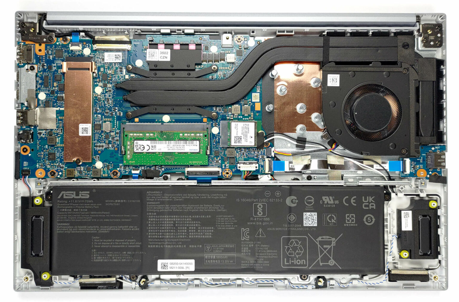 Inside ASUS Vivobook S 15 OLED (UM3502) - disassembly and upgrade ...