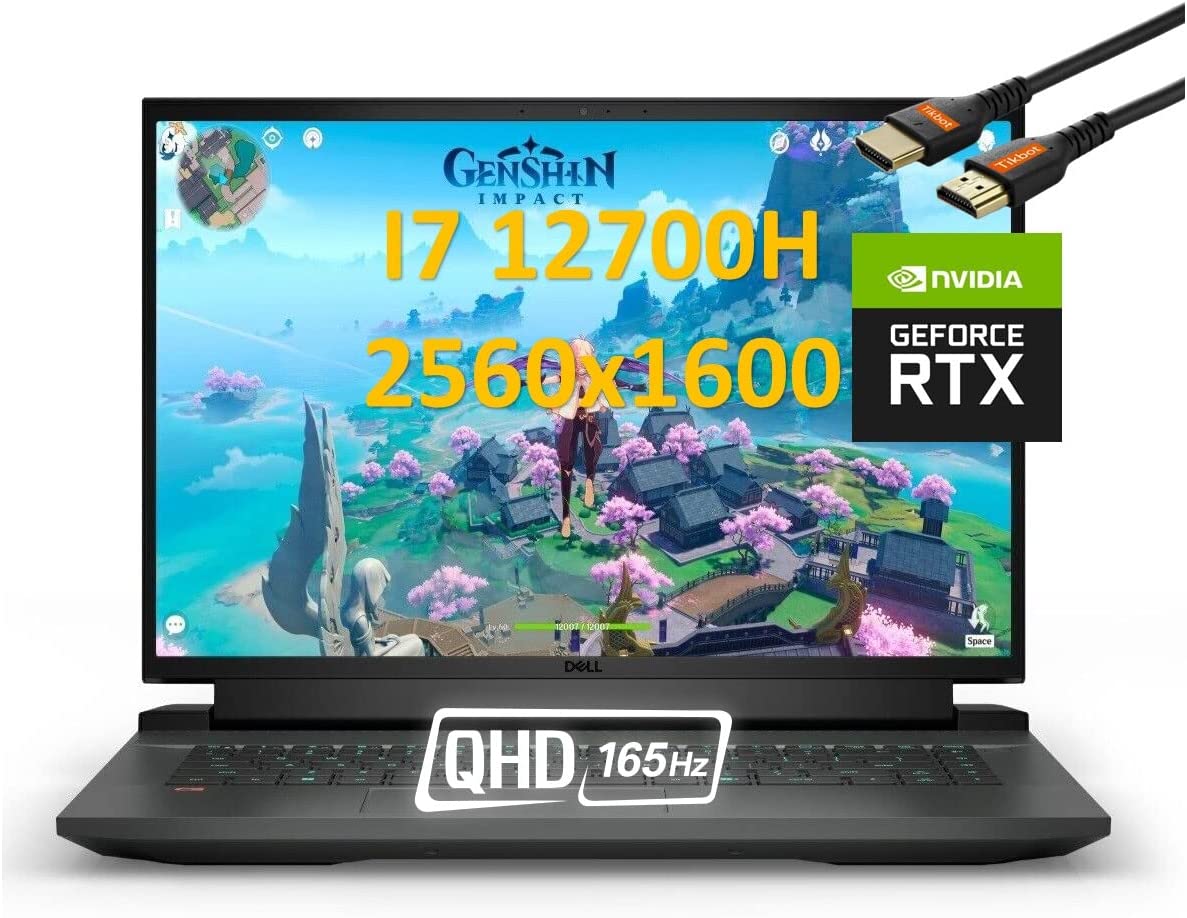 Dell G16 7620 - i7-12700H · GeForce RTX 3050 Ti (Laptop) · 16.0", QHD (2560 x 1600), 165 Hz, IPS ...