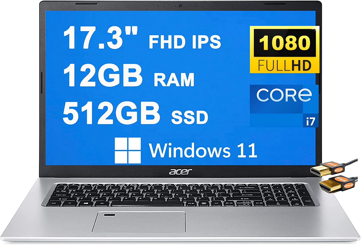 Acer Aspire 5 - i7-1165G7 · Xe Graphics G7 · 17.3”, Full HD (1920 x ...