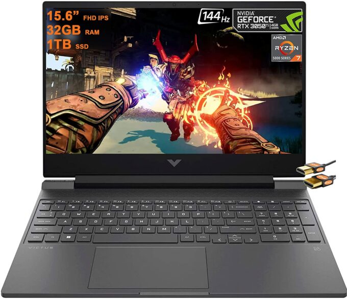 HP Victus 15 - Ryzen 5 5800H · GeForce RTX 3050 Ti (Laptop) · 15.6”, Full HD (1920 x 1080), 144 ...