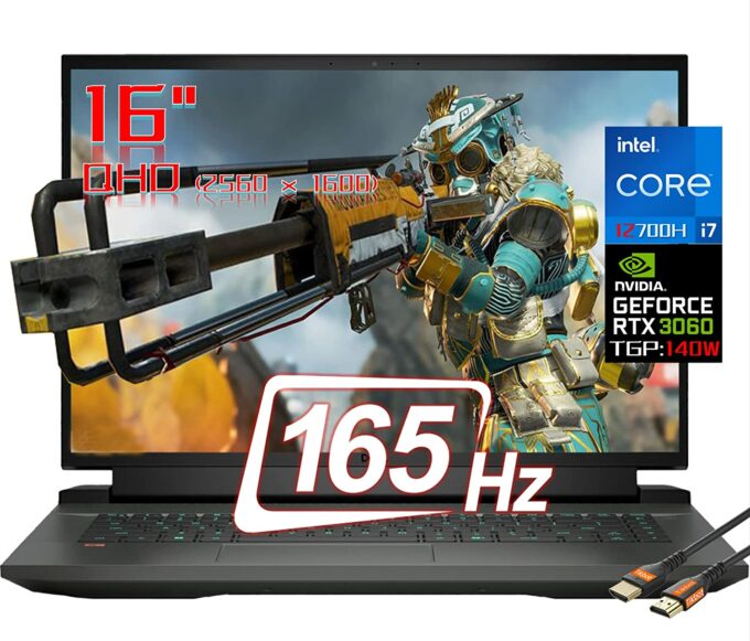 Dell G16 7620 - i7-12700H · RTX 3060 (Laptop) · 16.0", QHD (2560 x 1600), 165 Hz, IPS · 2TB SSD ...