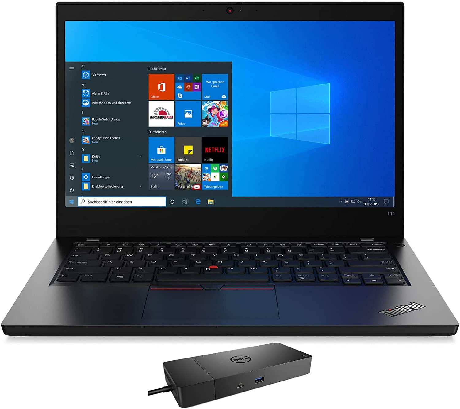 Lenovo ThinkPad L14 Gen 1 - 4650U · Radeon RX Vega 6 · 14.0”, Full HD ...