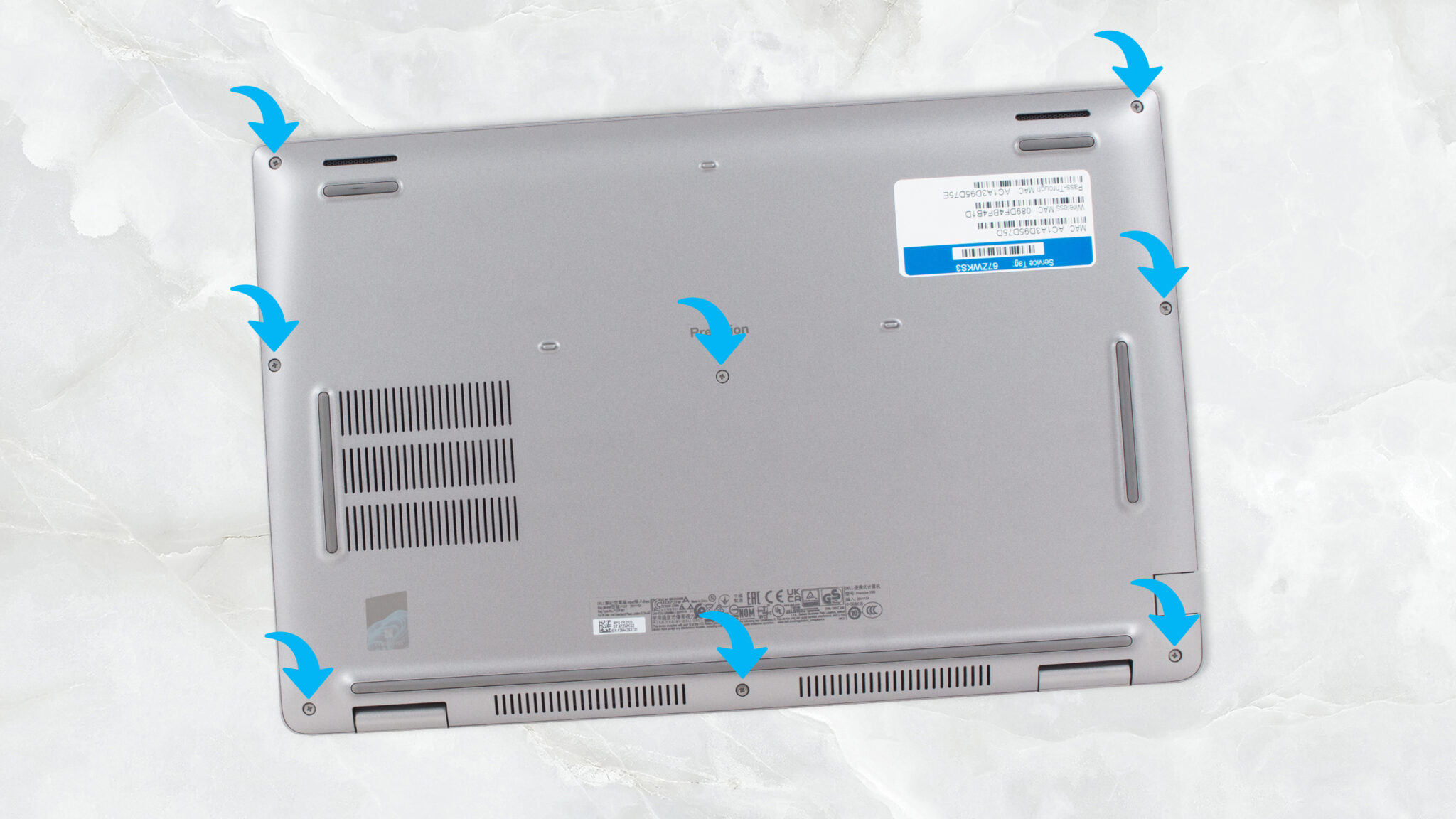 How to open the Dell Precision 15 3580 - disassembly and upgrade ...