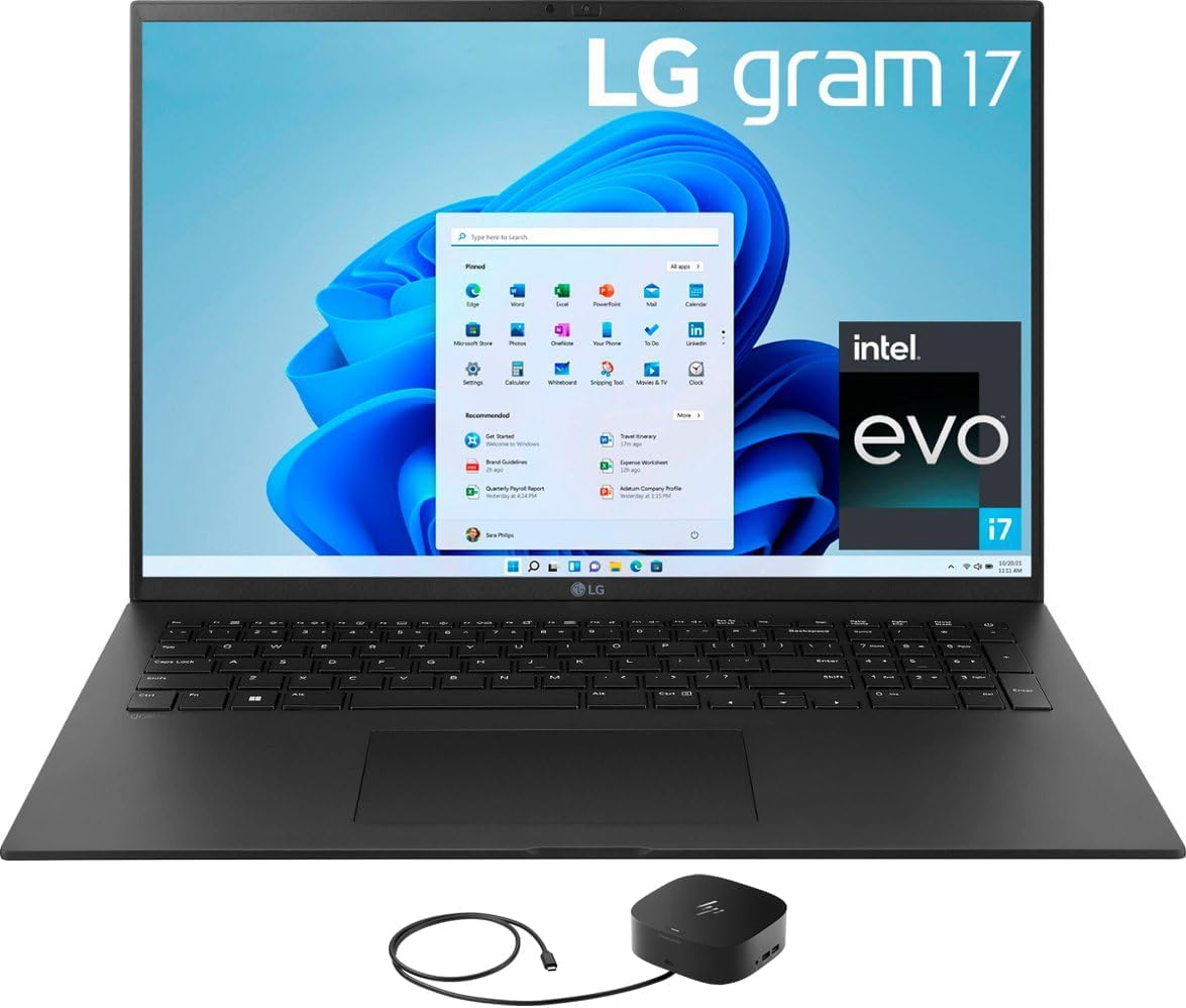 LG gram 17 - 1360P · Xe Graphics G7 · 17.0”, QHD+ (2560 x 1600), IPS ...