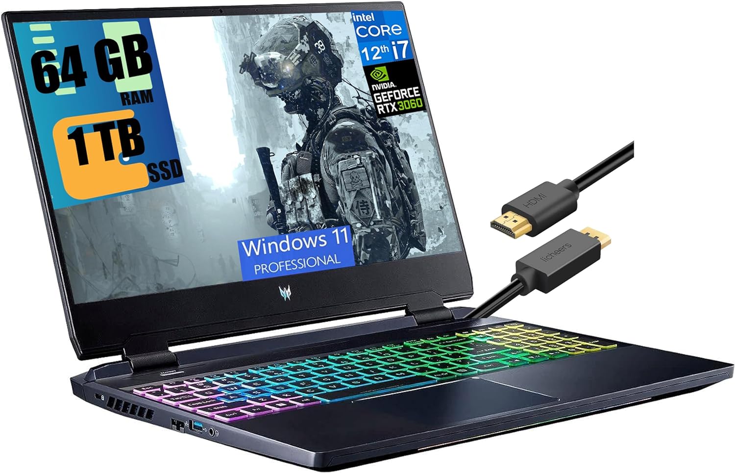 Acer Predator Helios 300 - i7-12700H · RTX 3060 Laptop · 15.6", Full HD ...