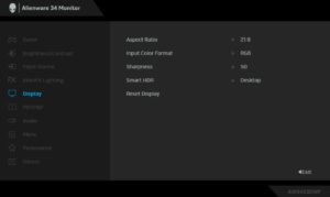 Alienware AW3423DWF 显示器 - 规格、优点/缺点：色彩覆盖面最广的游戏显示器 | LaptopMedia 中国