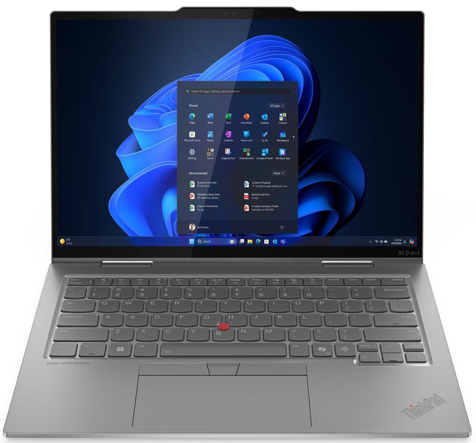 Lenovo ThinkPad X1 2-in-1 Gen 10 Aura Edition (Intel U Series) - Specs ...